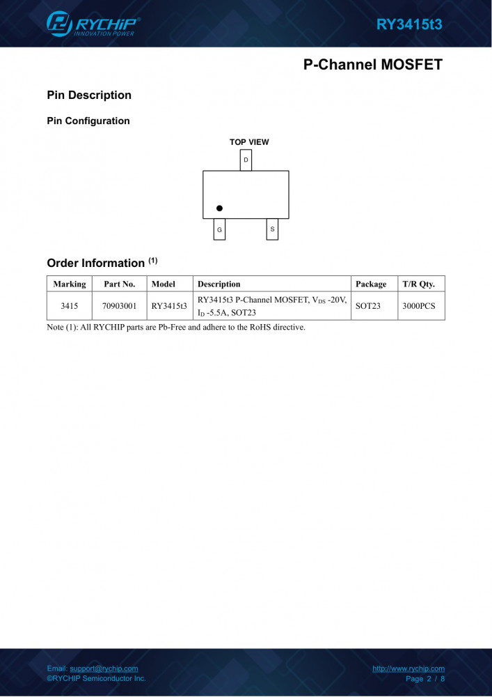 RY3415t3 datasheet page 2