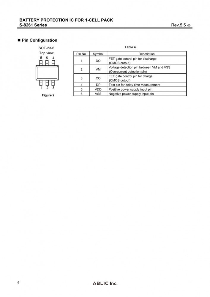 S-8261 datasheet page 6
