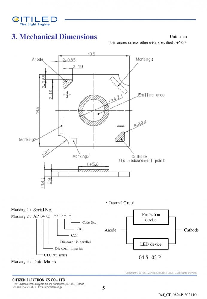 CITILED COB datasheet page 5