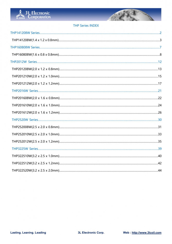 3L COILS THP series document page 1