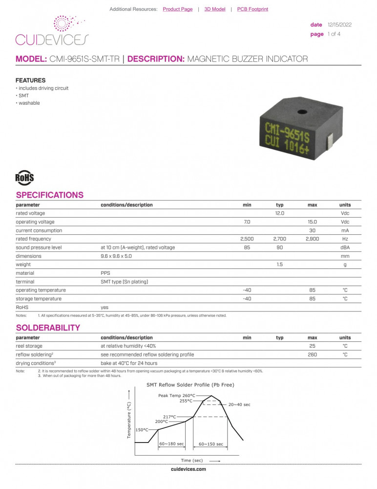 CMI-9651S-SMT-TR technical document page 1