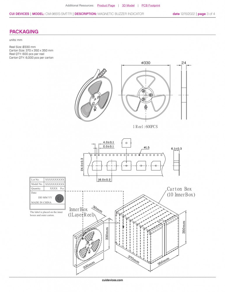 CMI-9651S-SMT-TR technical document page 3