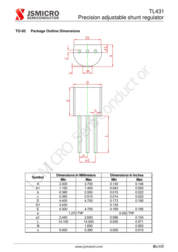 JSMSEMI TL431 datasheet page 6