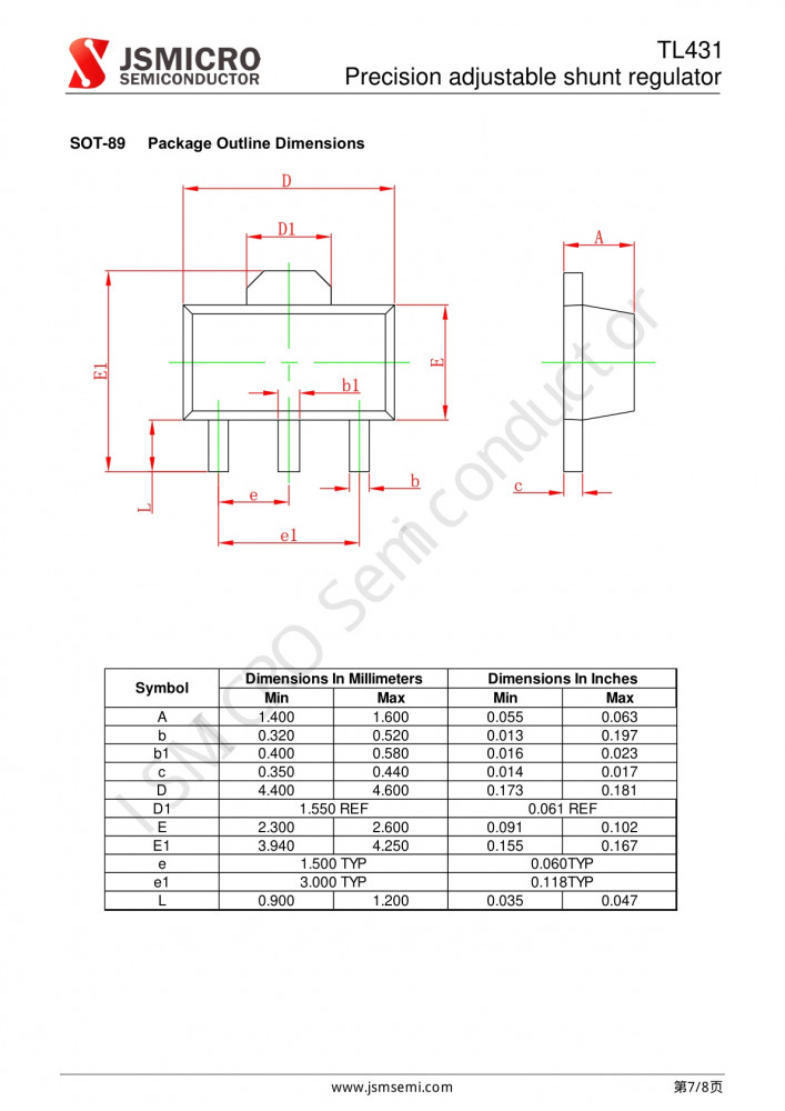 JSMSEMI TL431 datasheet page 7