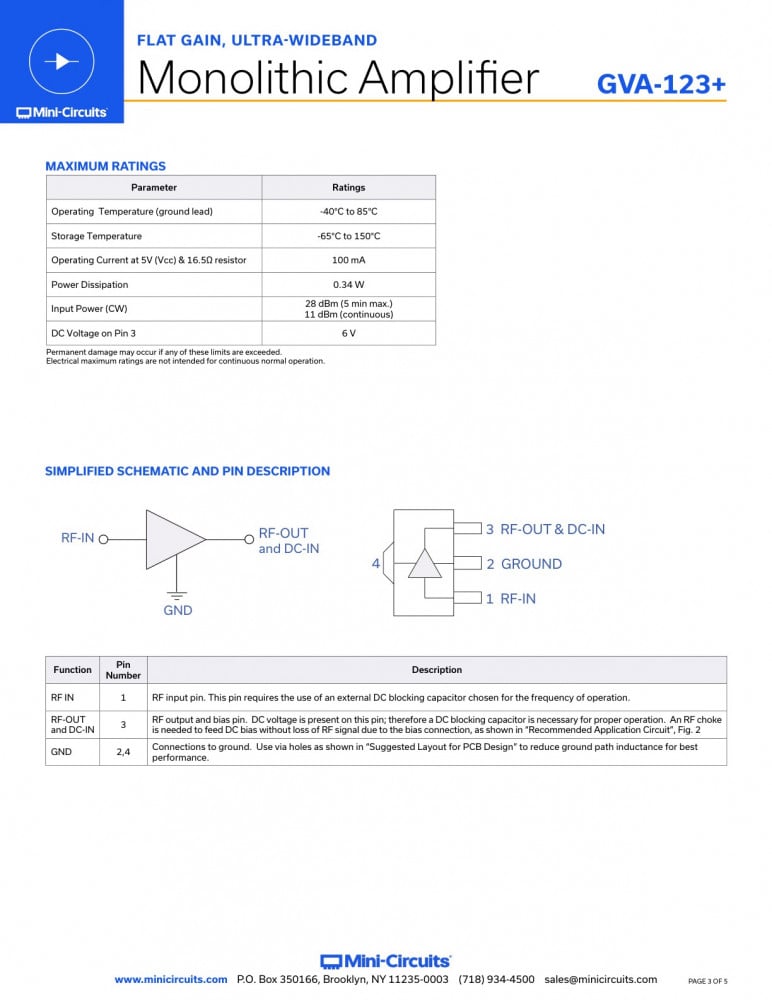 GVA-123+ datasheet page 3