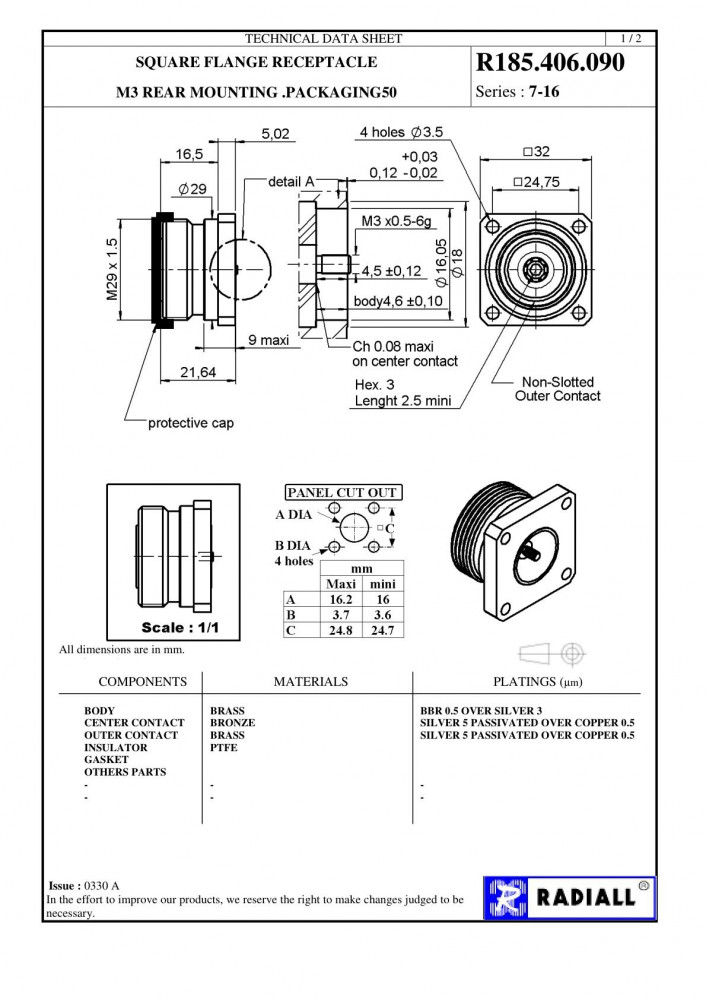 R185406090 technical document, page 1