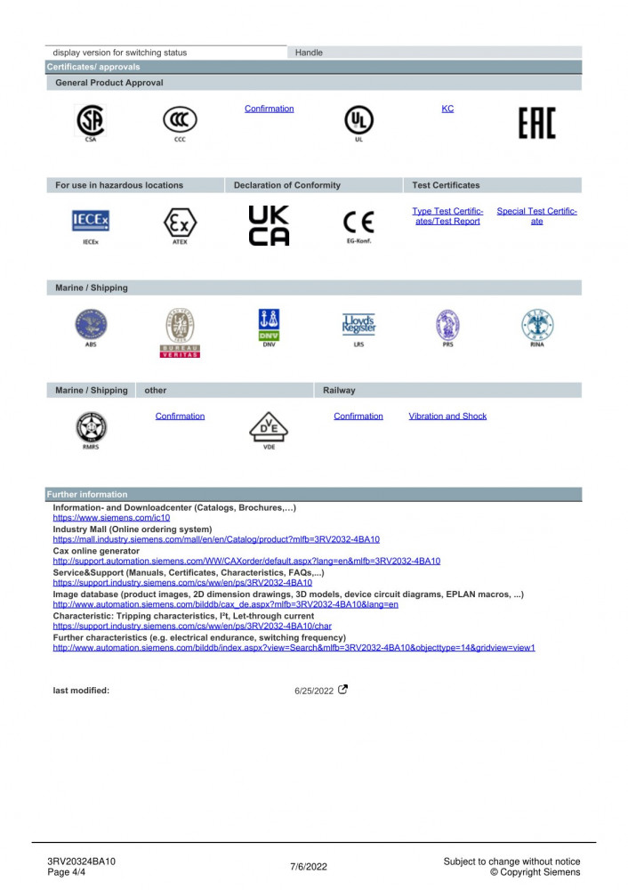 3RV20324BA10 technical document page 4