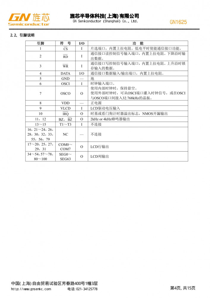 GN1625L100 datasheet page 4
