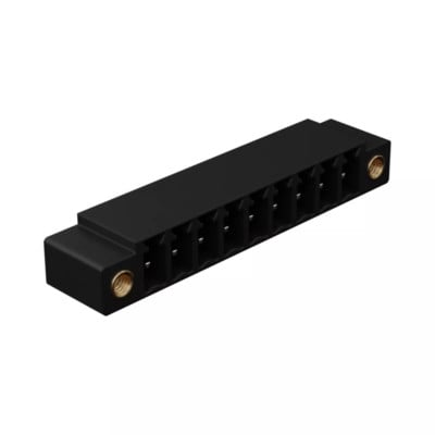 3.81mm Pitch Eurostyle Right-Angle PCB Header, with Threaded Retention Inserts, 9 Circuits for sale