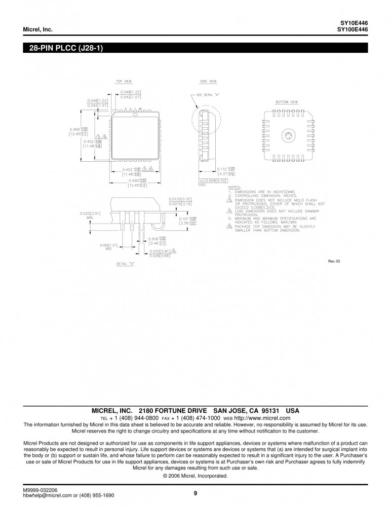 SY100E446JC datasheet page 9