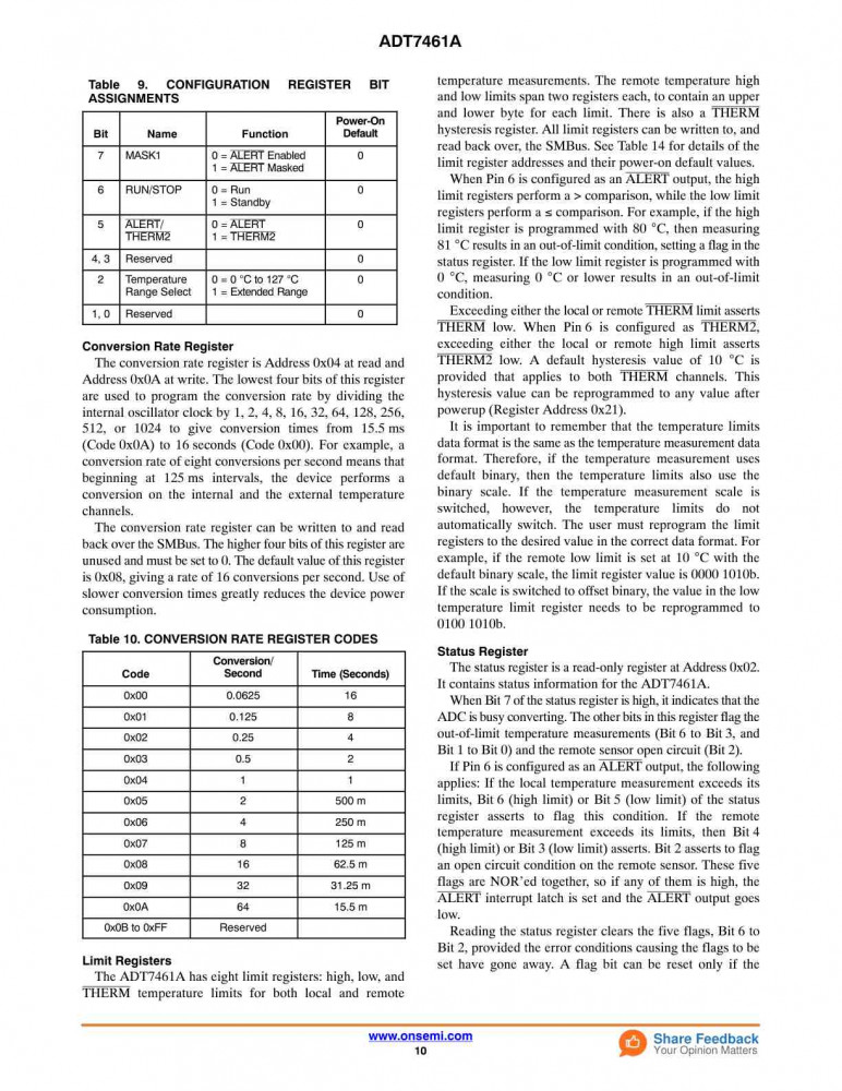 ADT7461A datasheet page 10