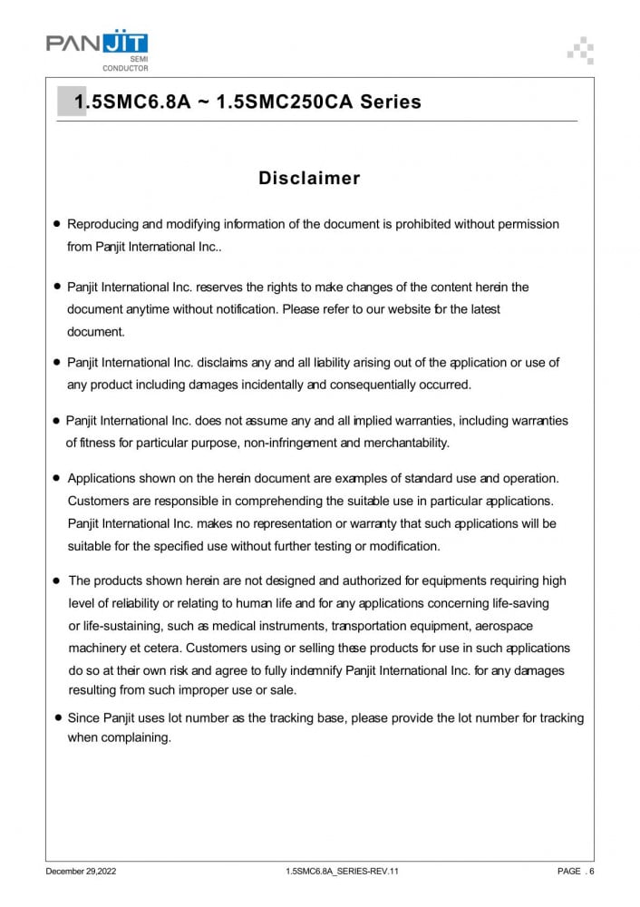 PANJIT 1.5SMC series datasheet page 6
