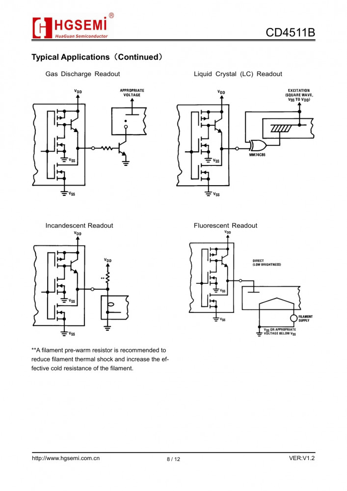 CD4511B datasheet page 8