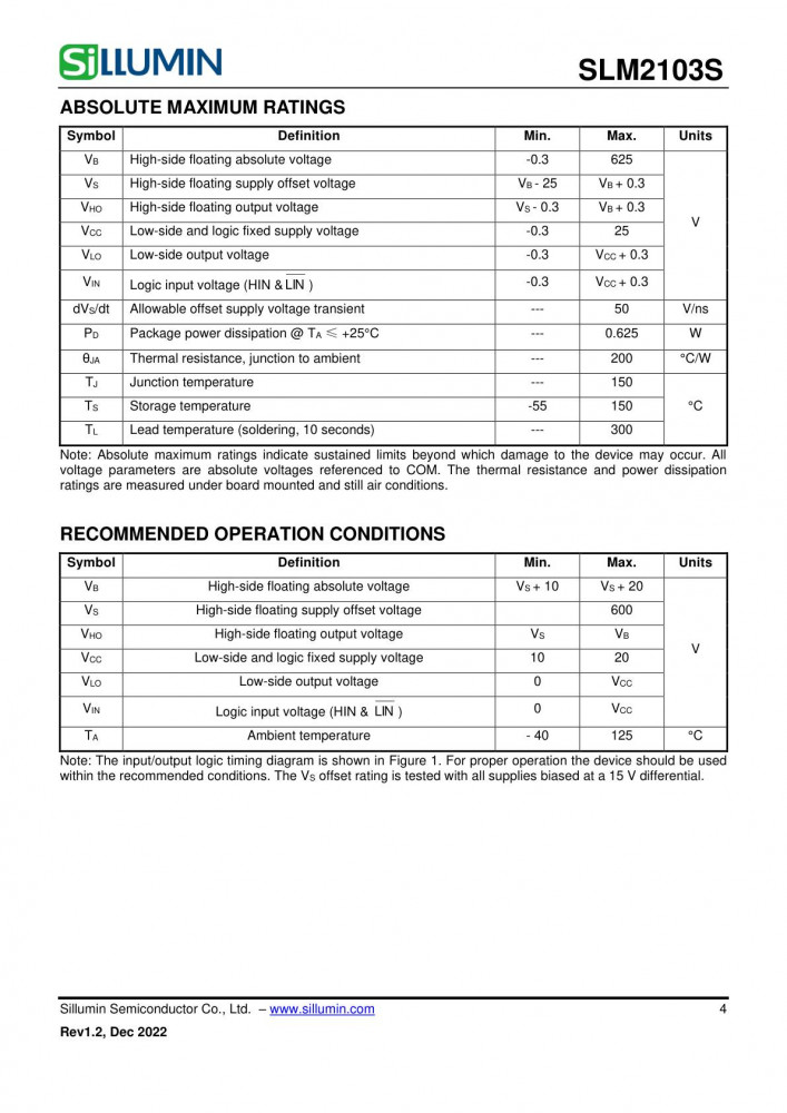 SLM2103S datasheet page 4
