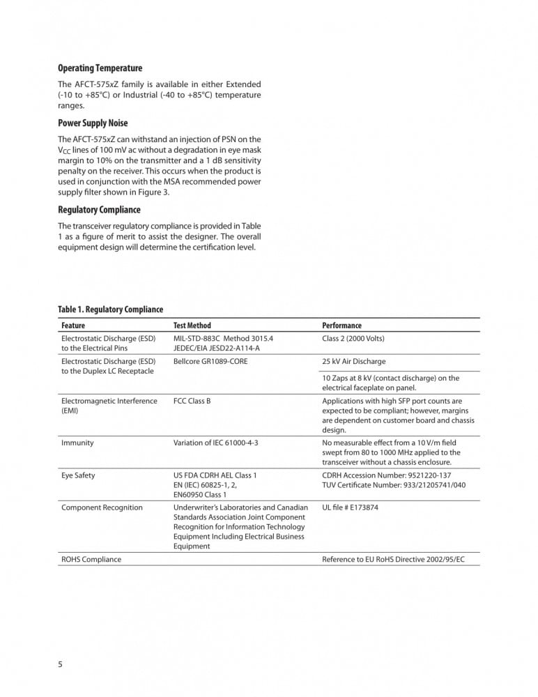 AFCT-5750LZ datasheet page 5