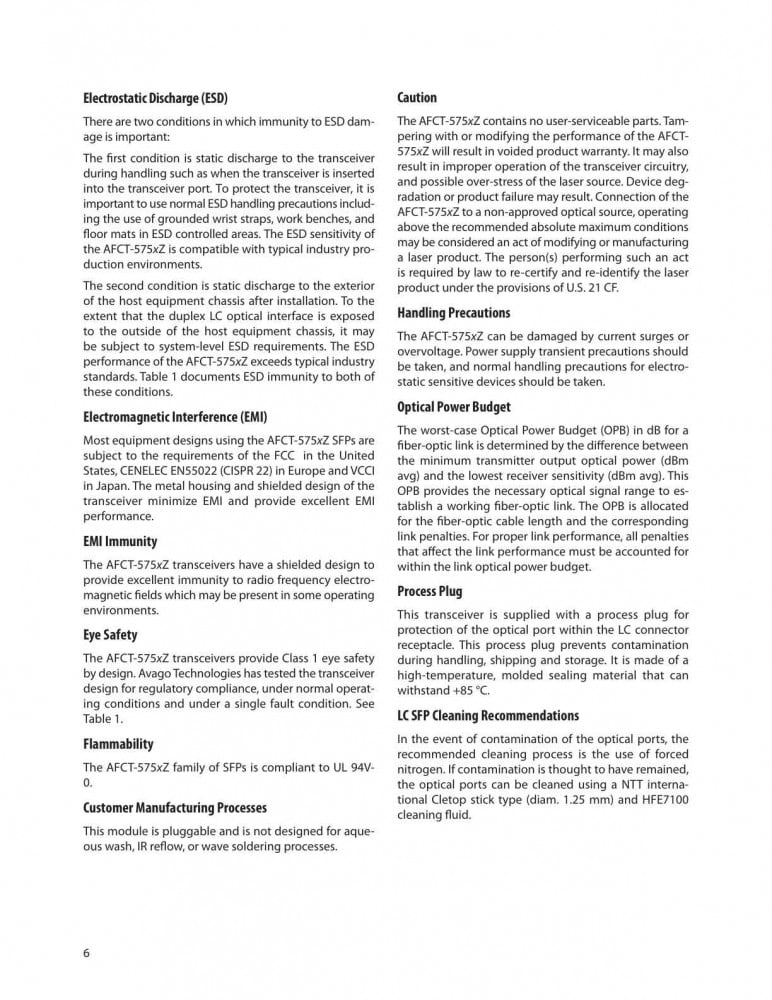AFCT-5750LZ datasheet page 6