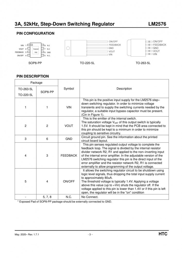 LM2576T-3.3 datasheet page 3