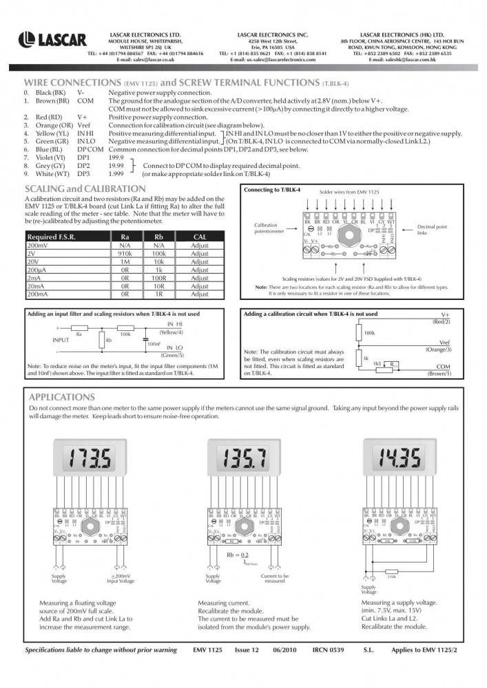 EMV 1125 product documentation page 2