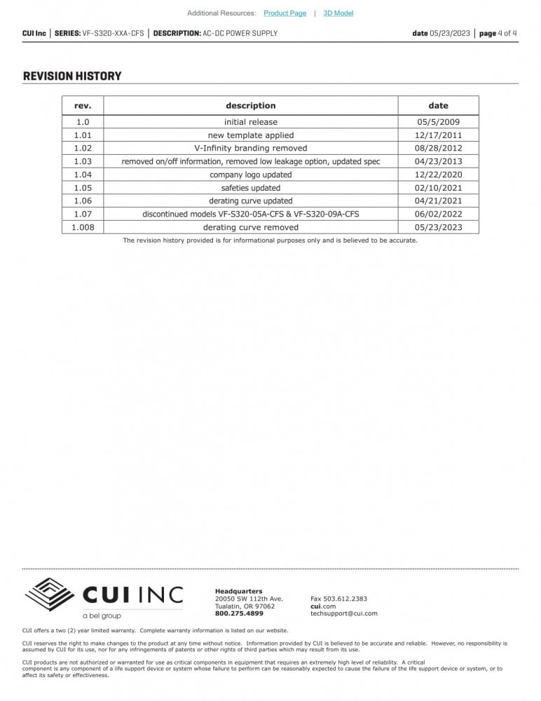 VF-S320-12A-CFS datasheet page 4