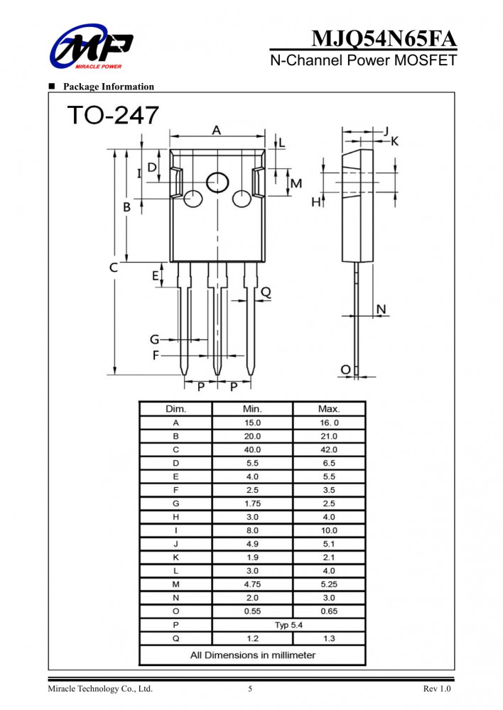 MJQ54N65FA datasheet page 5