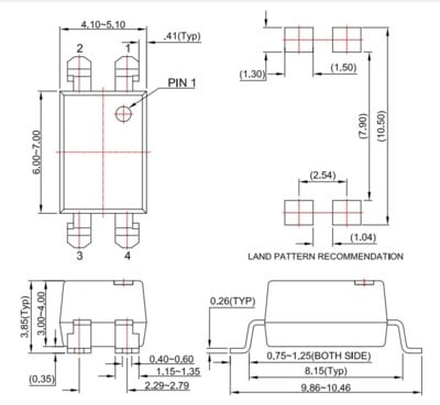 DDF PC817A-FEL-S Photovoltaic Output Optoisolator Transistor for sale
