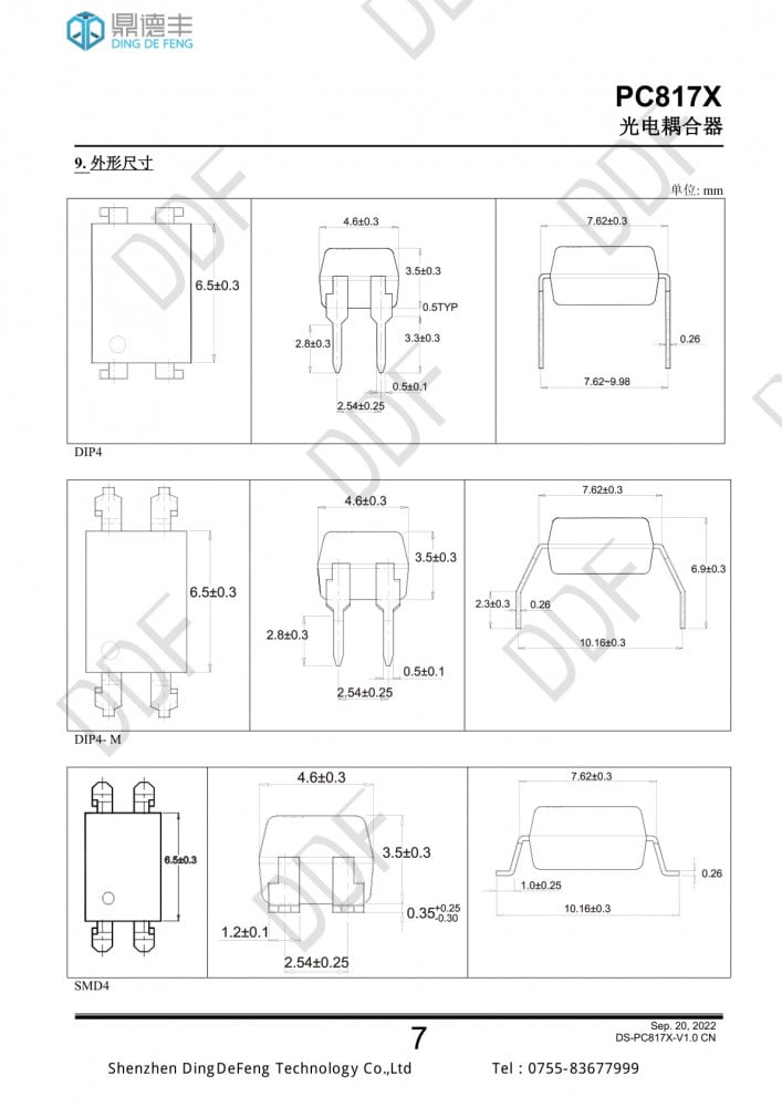 PC817A-FEL-S datasheet page 7