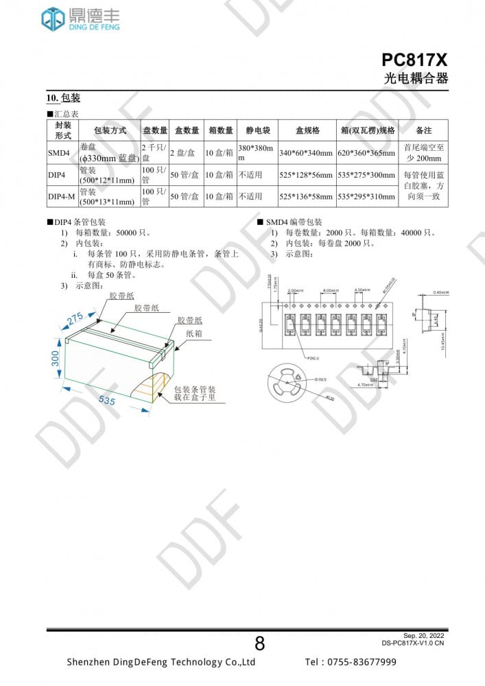 PC817A-FEL-S datasheet page 8