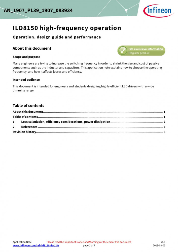 Infineon ILD8150 technical document page 1
