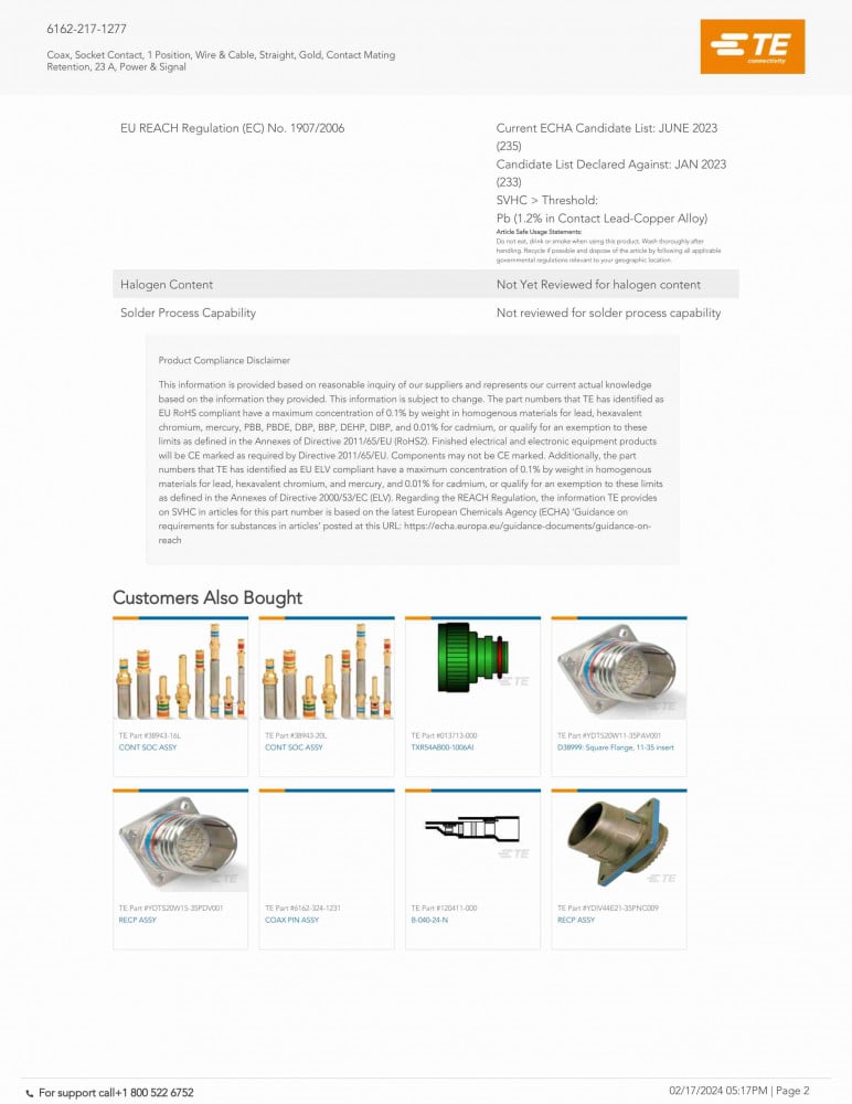 M39029/28-211 technical document page 2