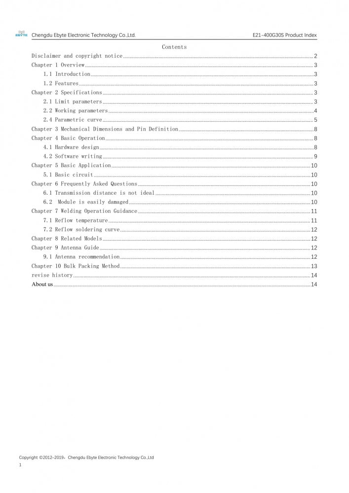 E21-400G30S datasheet page 2