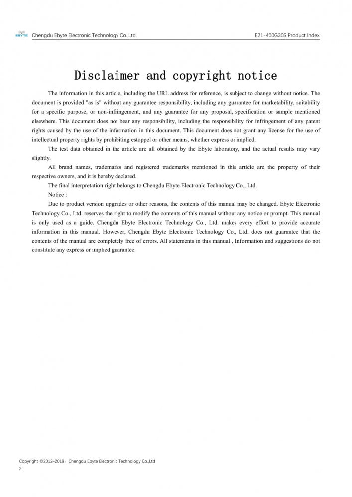 E21-400G30S datasheet page 3