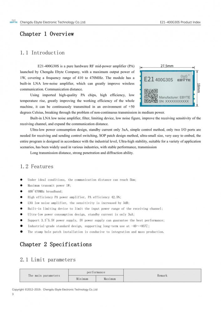 E21-400G30S datasheet page 4
