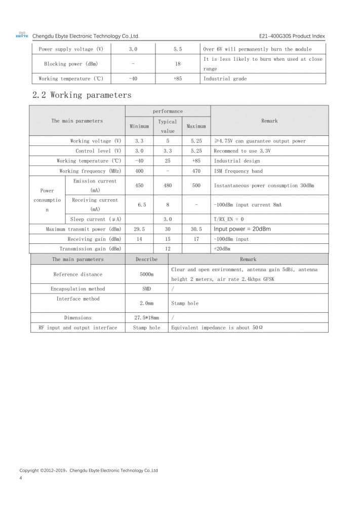 E21-400G30S datasheet page 5