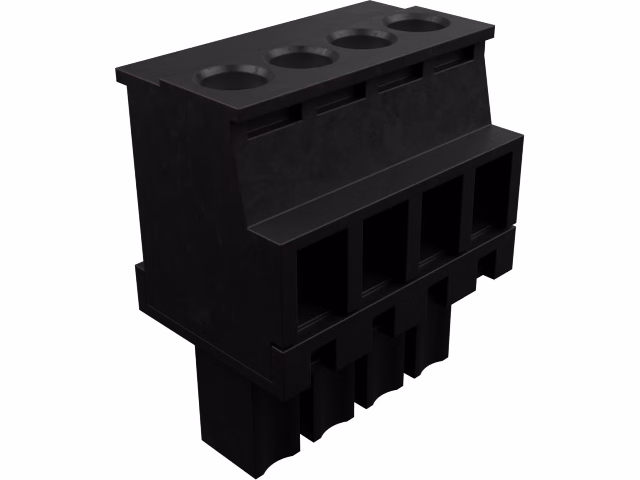 3.81mm Pitch Eurostyle Vertical Plug, Rear Wire Entry, Gold (Au) Plated, Black, 4 Circuits for sale