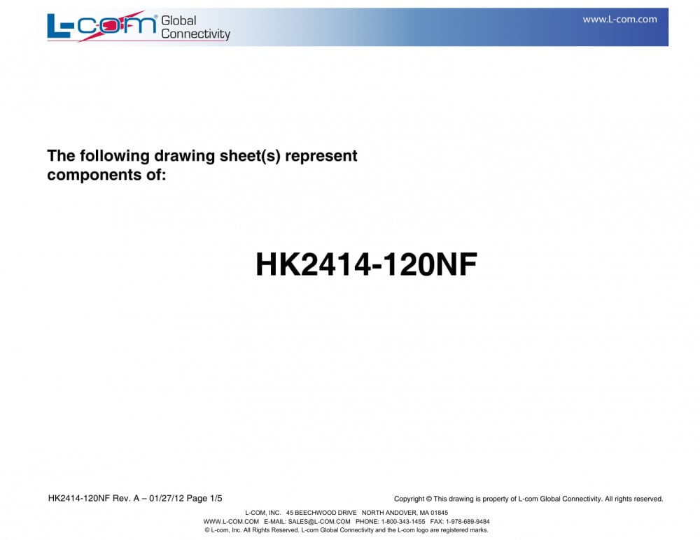 HK2414-120NF technical drawing page 1