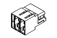 Impact 3 Pair, Right-Angle Power Header, Board lock for 2.75 to 3.75mm PCB thickness, Blade A1 & A2 Length 6.90mm, Blade B1 & B2 Length 5.70, Press-Fit, LCP, Glass Filled UL94-V0, Black, Tray Packaging, Lead-Free