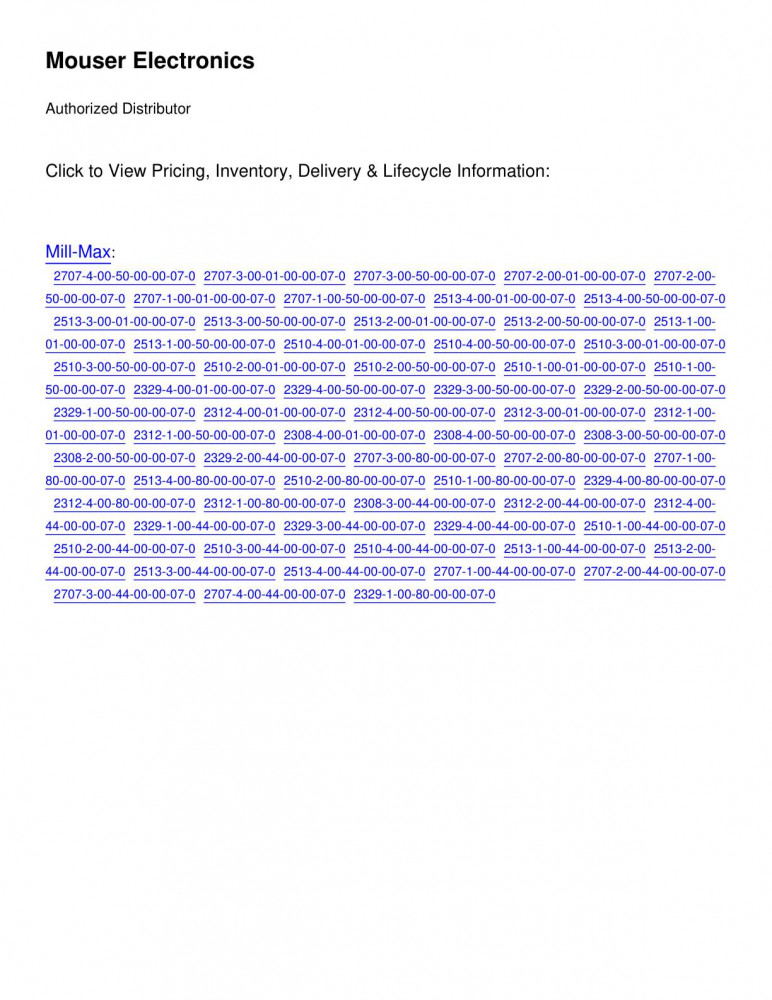 Mill-Max 2312 series technical drawing page 2
