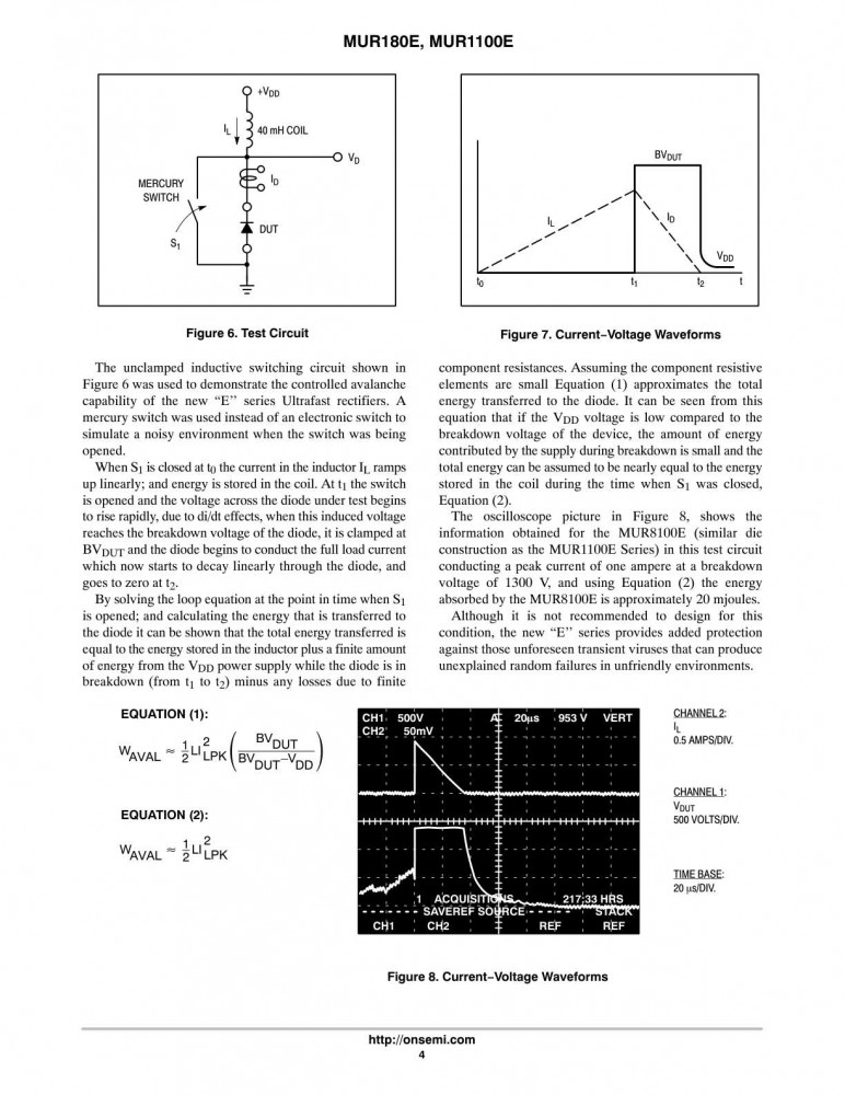 MUR1100ERLG datasheet page 4