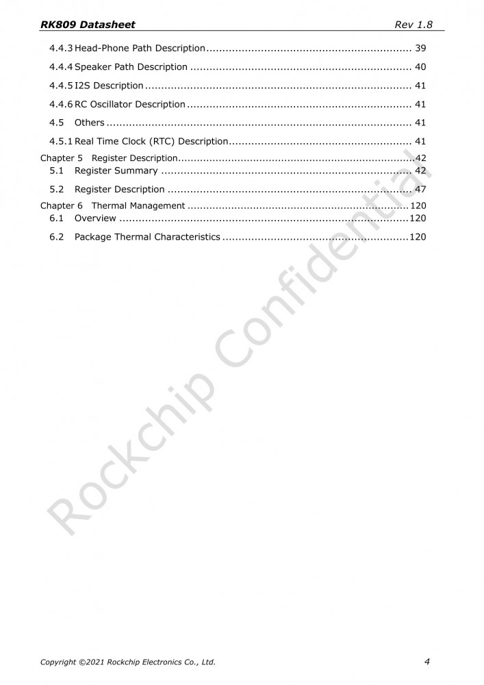 RK809 datasheet page 4