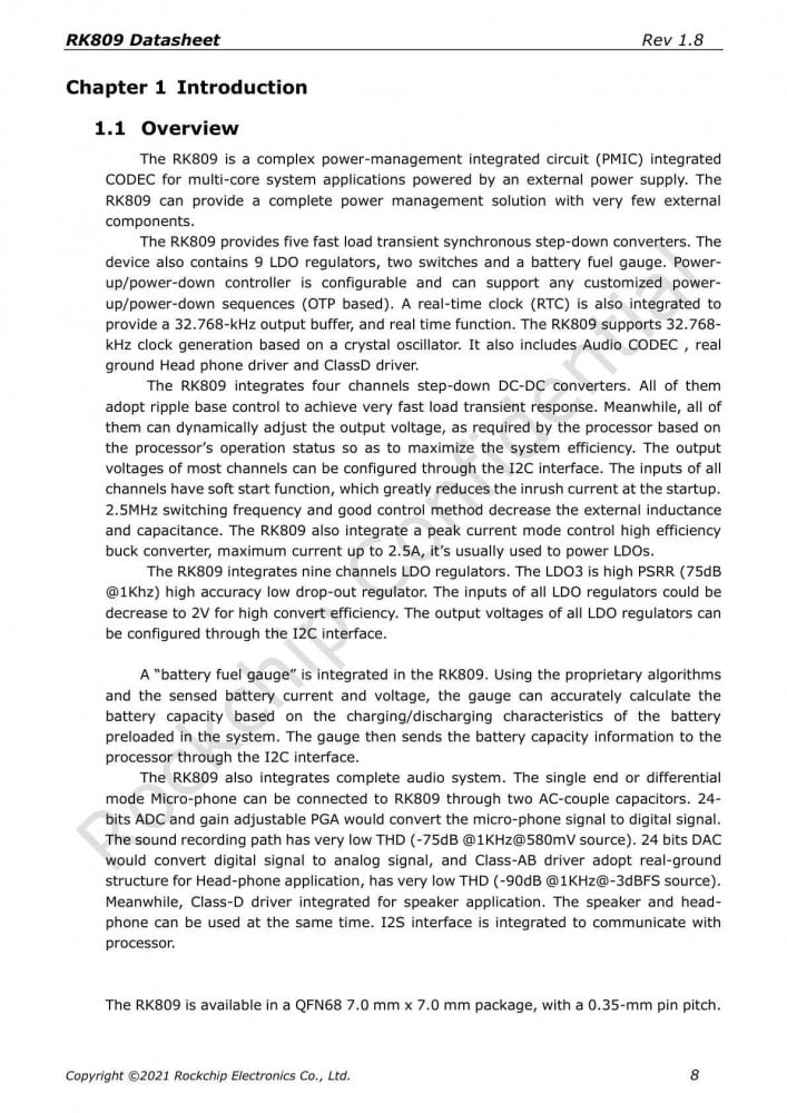 RK809 datasheet page 8