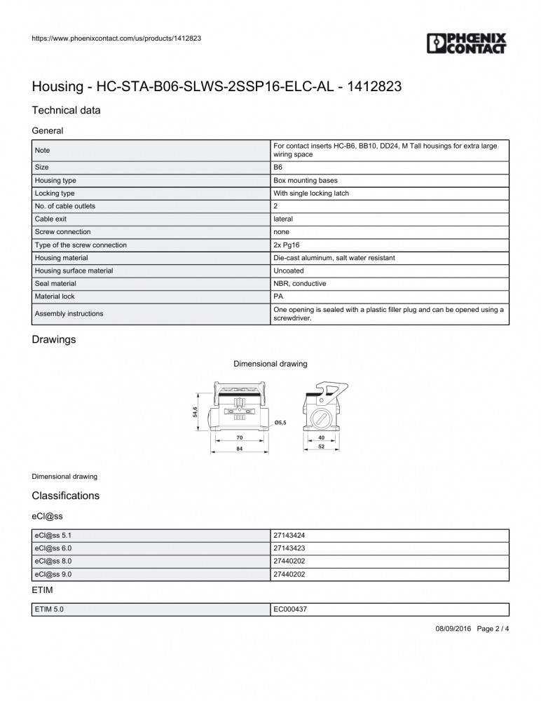 Phoenix Contact 1412823 technical document page 2