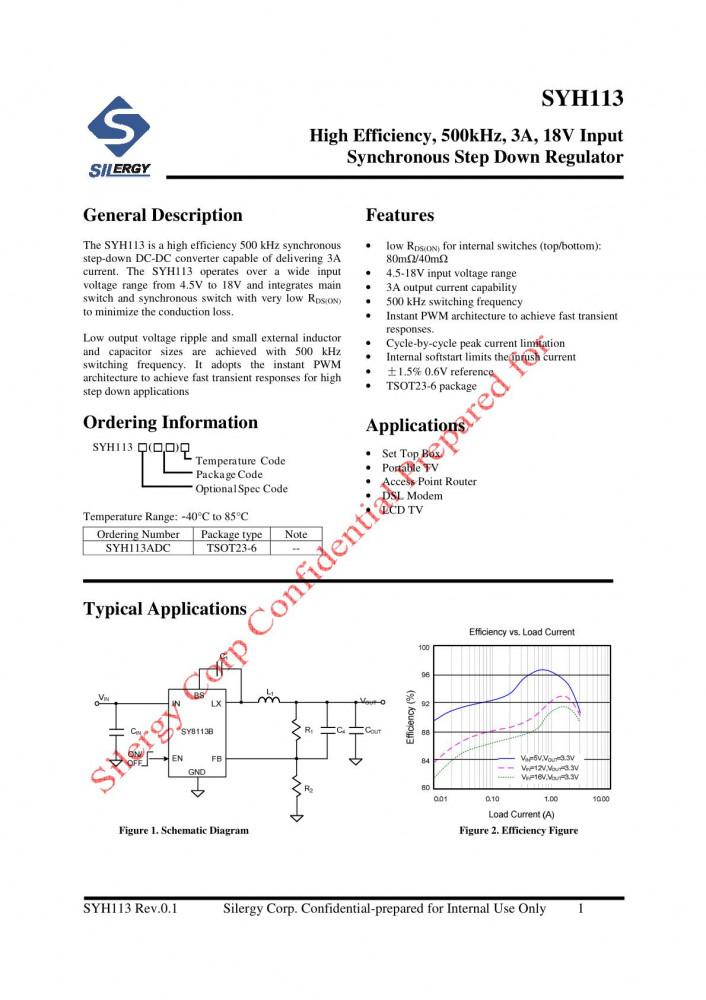 SYH113ADC datasheet page 1