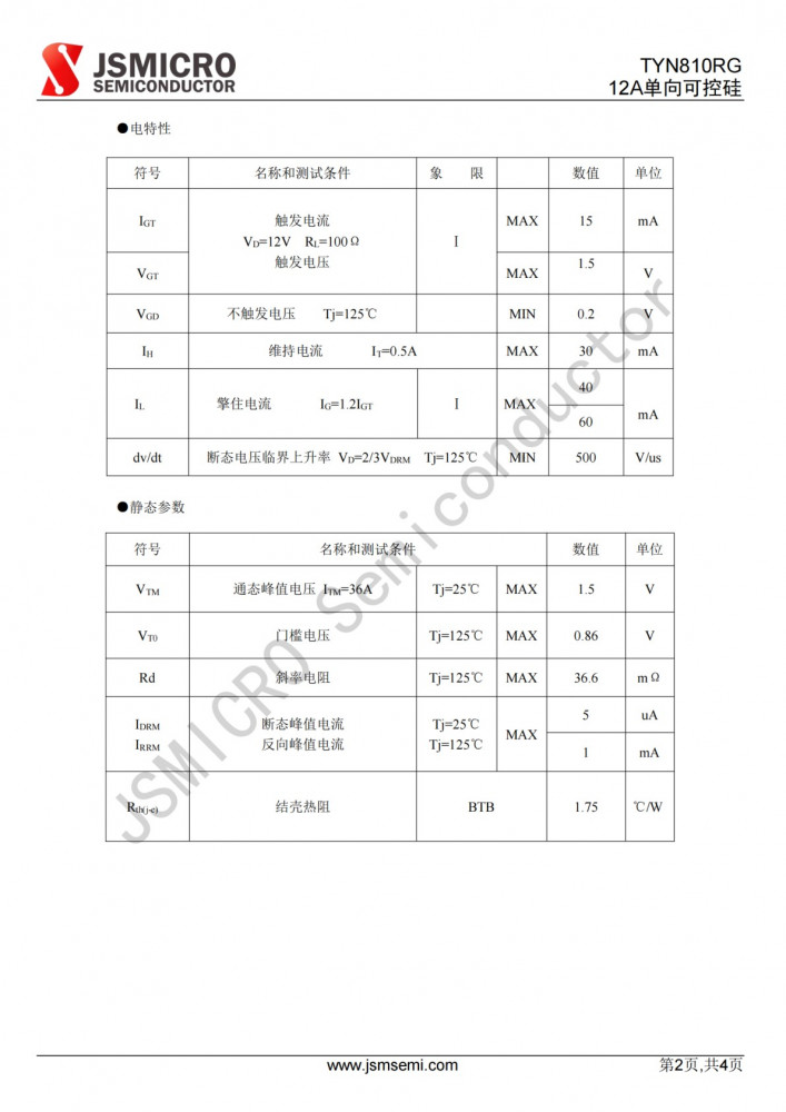 TYN810RG-JSM datasheet page 2