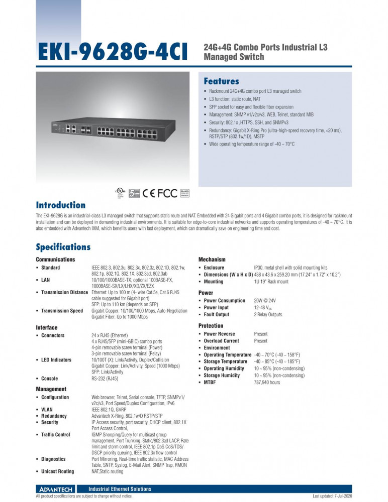 EKI-9628G-4CI technical document page 1