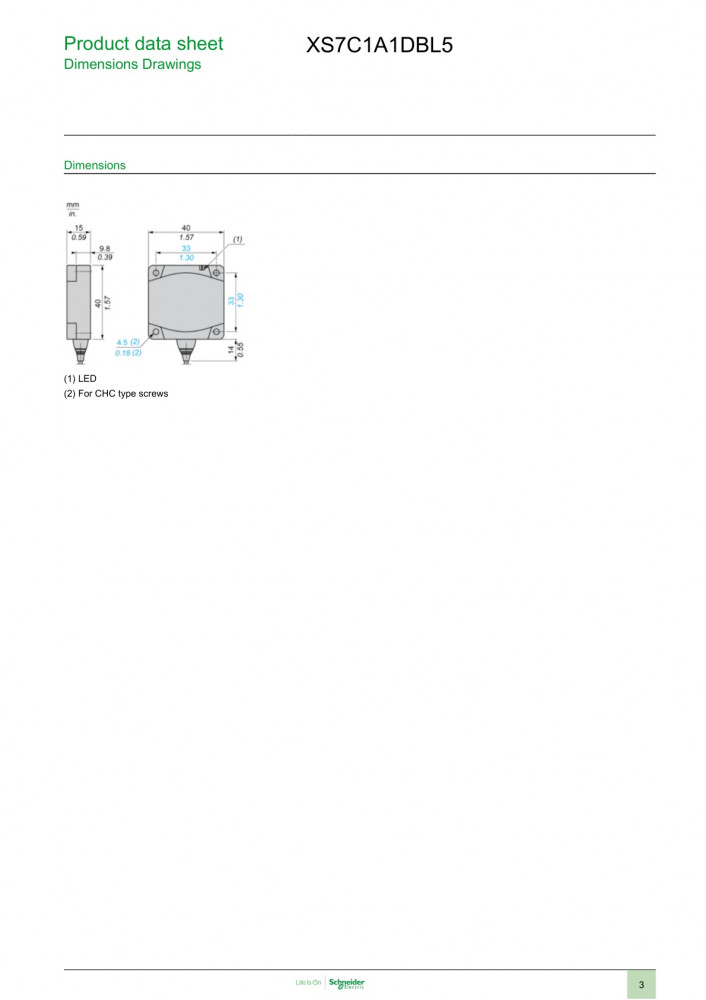 XS7C1A1DBL5 technical document page 3