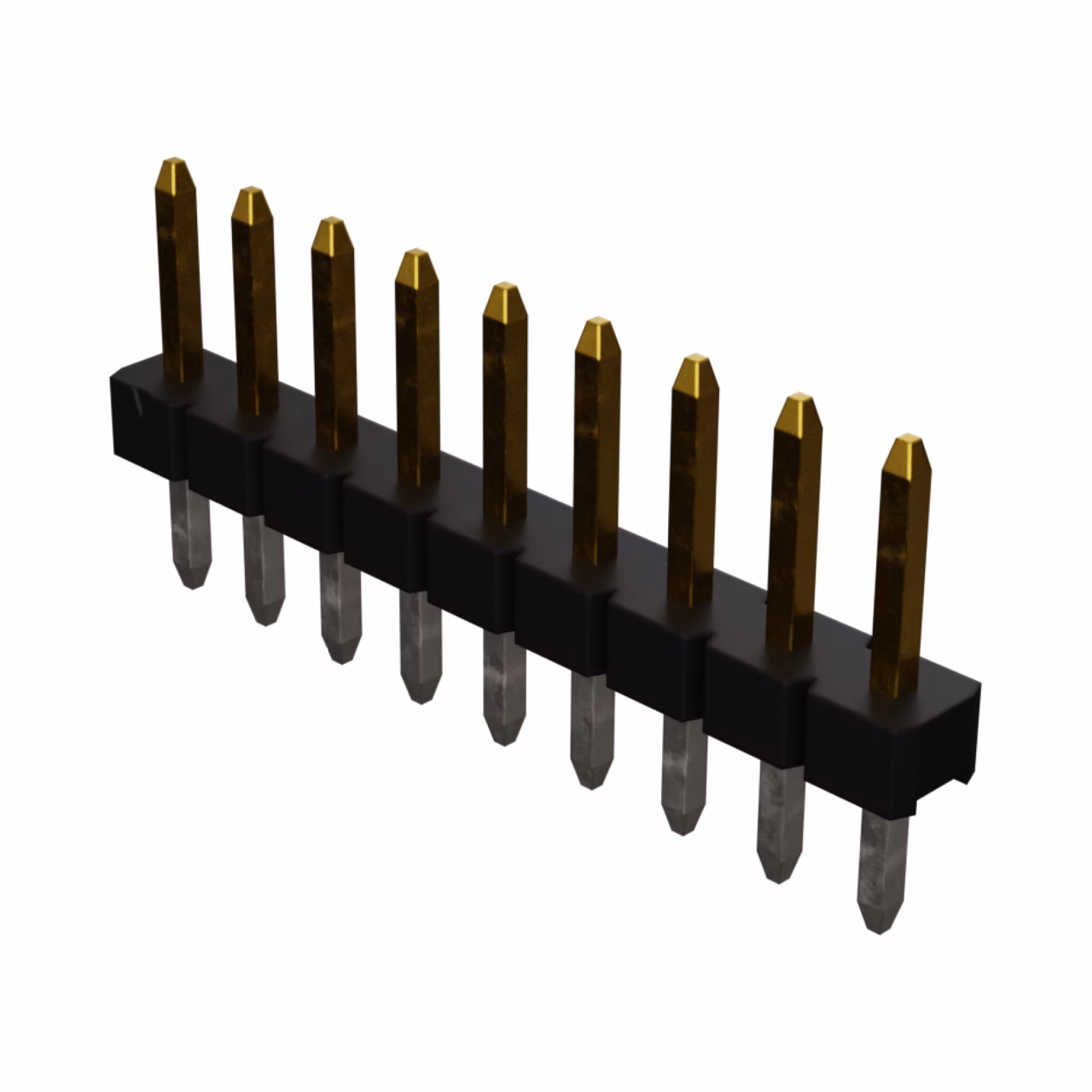 2.00mm Pitch Milli-Grid Header, Vertical, Through Hole, Breakaway, 9 Circuits, 0.50µm Gold (Au) Plating, Mating Pin Length 4.00mm, Tail Length 2.70mm, Lead-Free for sale