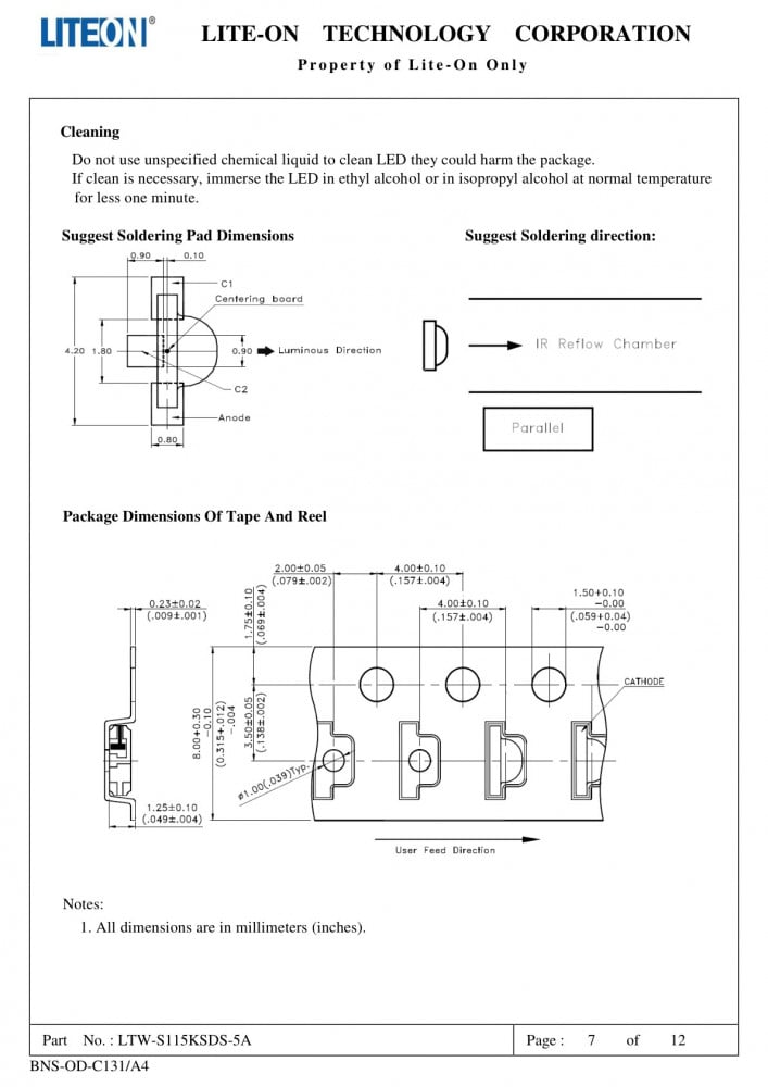 LTW-S115KSDS-5A datasheet page 8