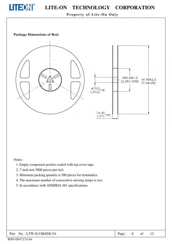 LTW-S115KSDS-5A datasheet page 9