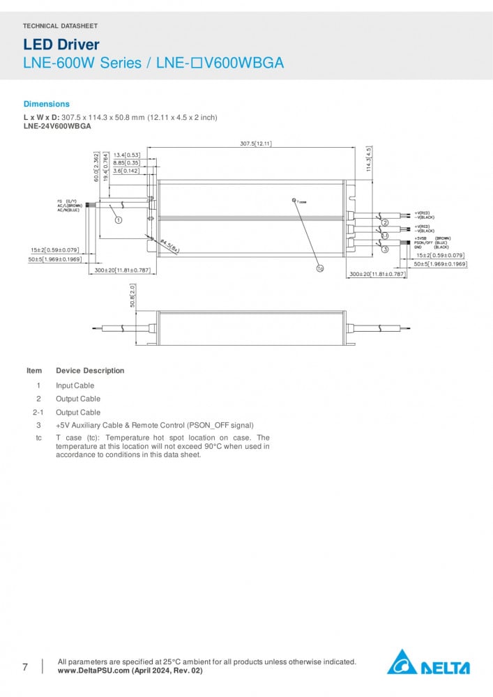 LNE-54V600WBGA datasheet page 7