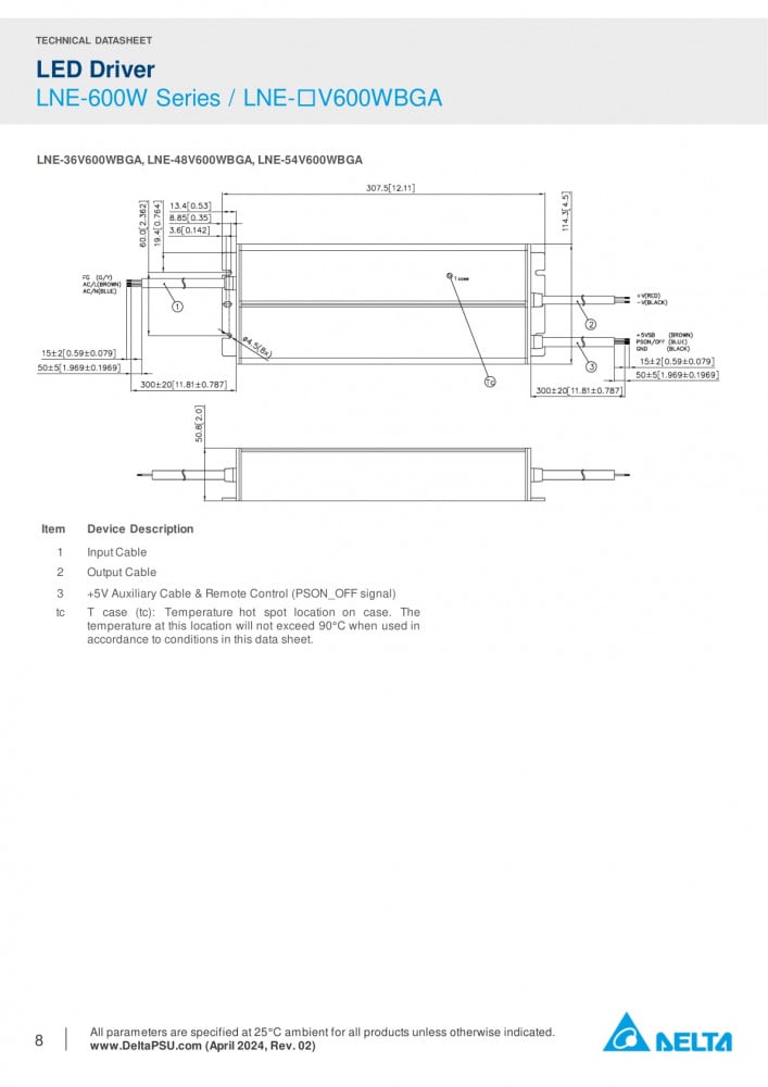 LNE-54V600WBGA datasheet page 8